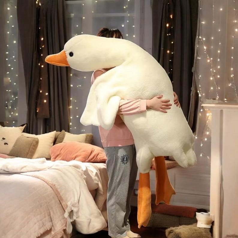 Whimsical Goose Body Pillow: Adorable Duck-shaped Plush Cushion for ...