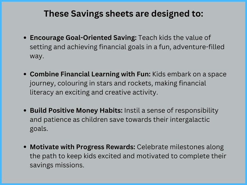 Space Themed Kids Savings Tracker Printable – Star Path Money-saving ...