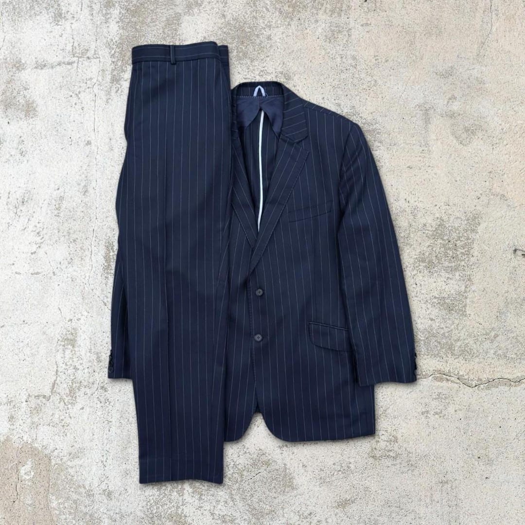 Vintage 1980s British Jaeger 2 Piece Pinstripe Suit in Navy - Etsy