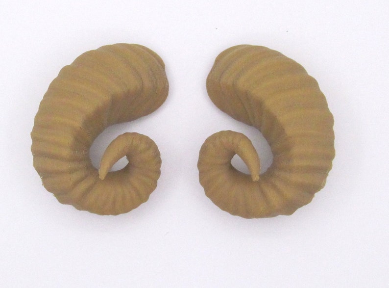 Curved Ram Demon Devil Horns Costume Cosplay 3D Printed ABS Plastic ...