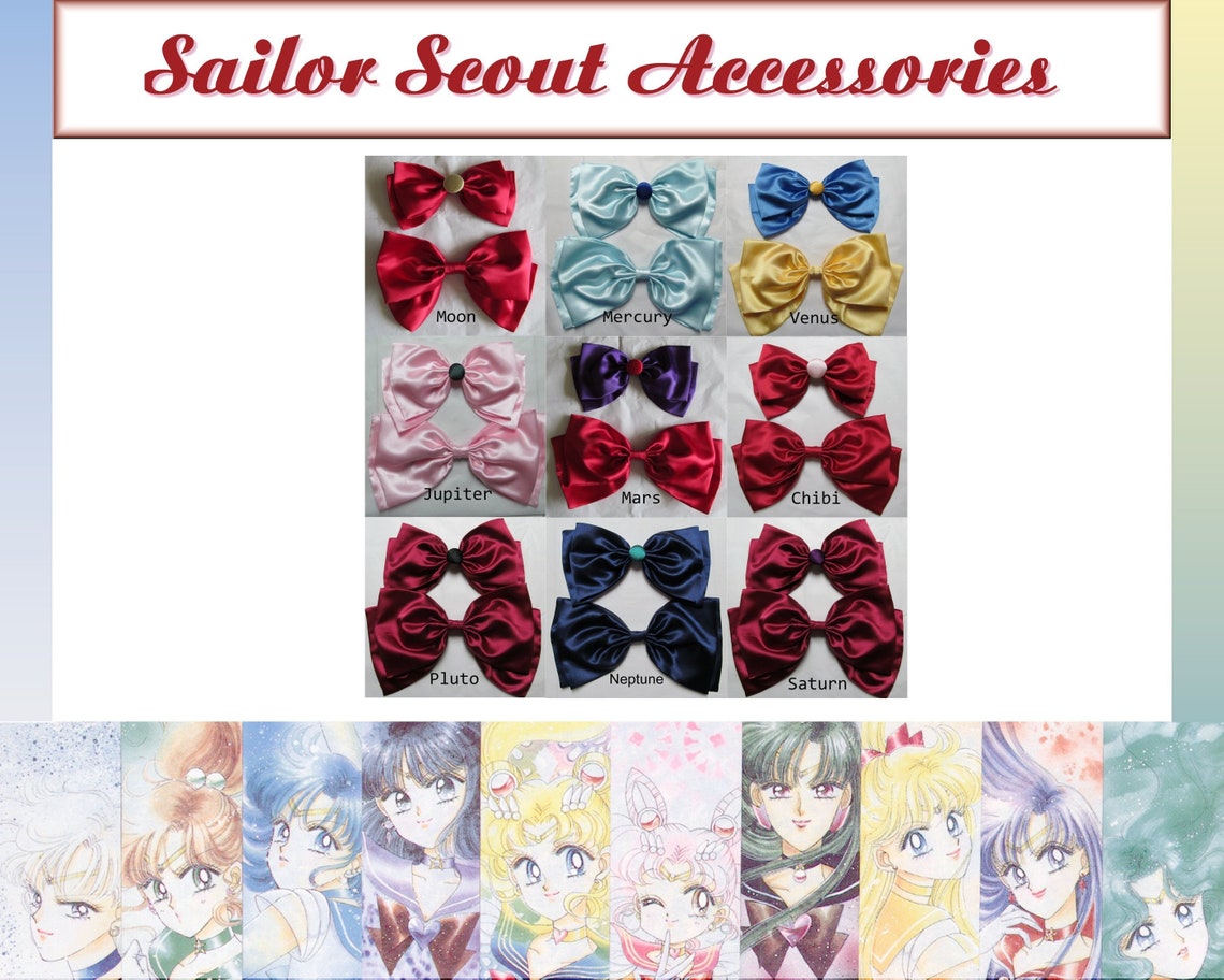 Sailor Moon Sailor Scout Bow Set Costume Cosplay Accessories - Etsy
