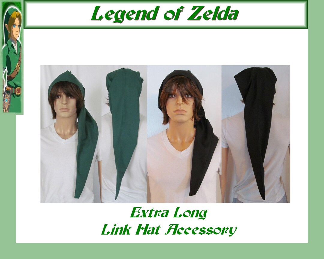 Legend of Zelda Extra Long Green Red Blue Black Yellow Link Hat Costume ...