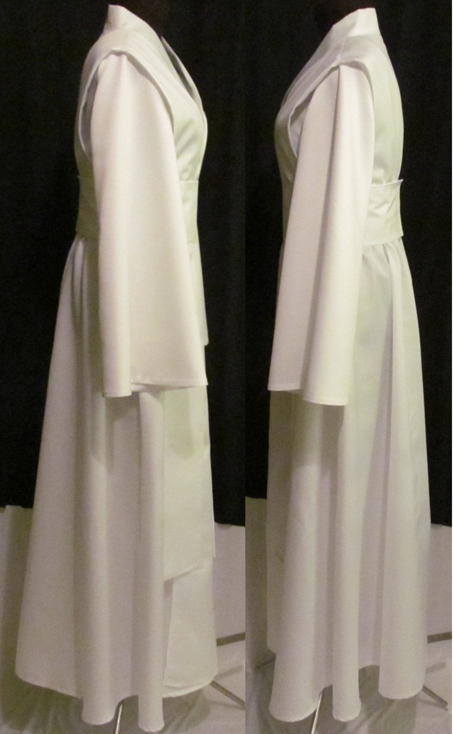 White Satin Kimono With Tabard and Obi Warrior Samurai Wedding - Etsy