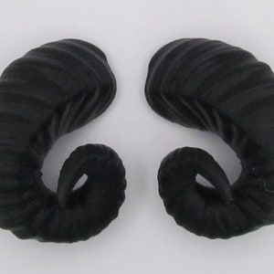 Curved Ram Demon Devil Horns Costume Cosplay 3D Printed ABS Plastic ...