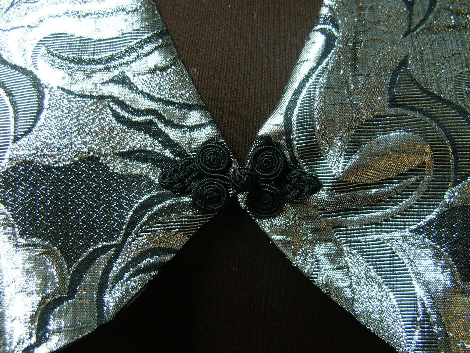 Black and Silver Capelet Brocade Victorian Wedding Bridal - Etsy