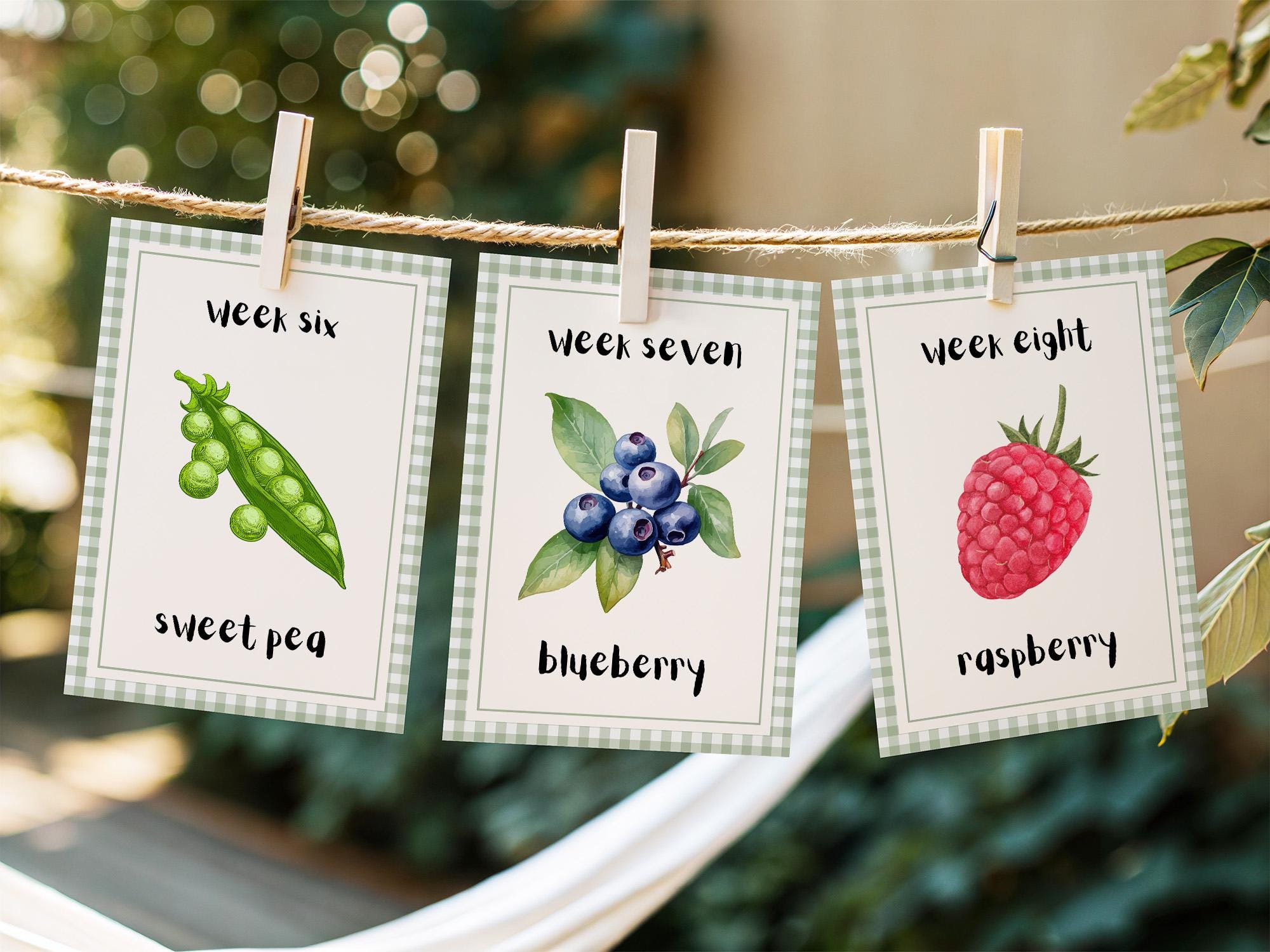 Fruit & Vegetable Pregnancy Milestone Cards, Printable Locally Grown ...