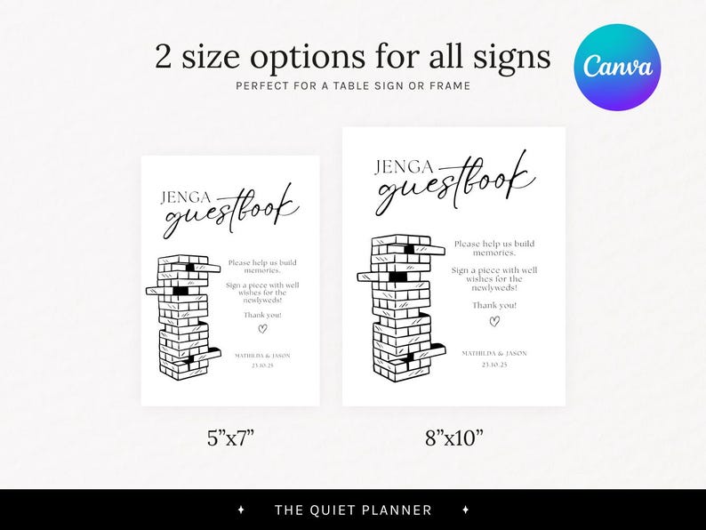 Wedding Table Sign Bundle, Editable Modern Minimalist Wedding Sign ...