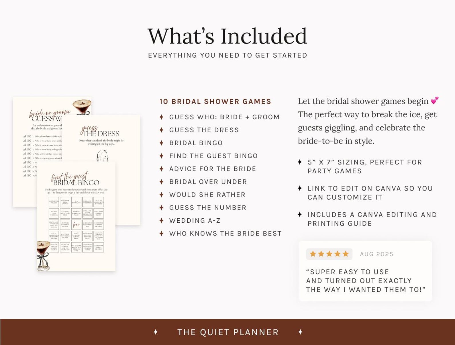 Love is Brewing Bridal Shower Games Bundle, Espresso Martini Theme ...