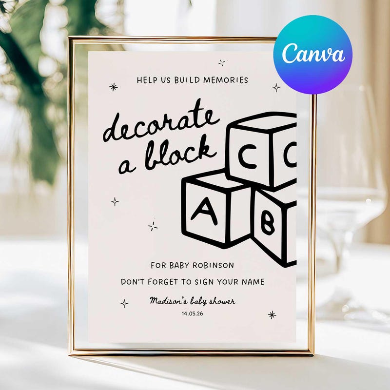 Baby Shower Blocks - Etsy