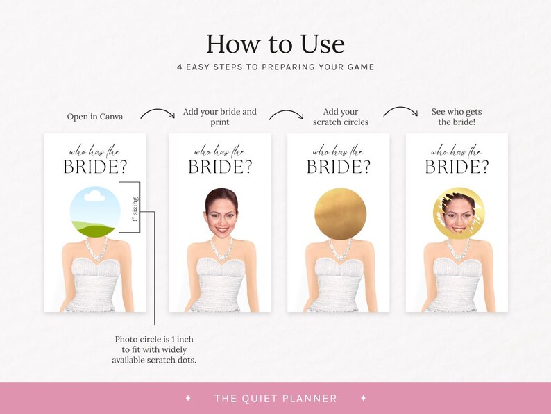 Editable Who Has the Bride Game: Scratch-off Bridal Shower Game (canva ...