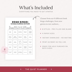 Printable Book Bingo Bundle: Reading Challenge Games (PDF) - Etsy