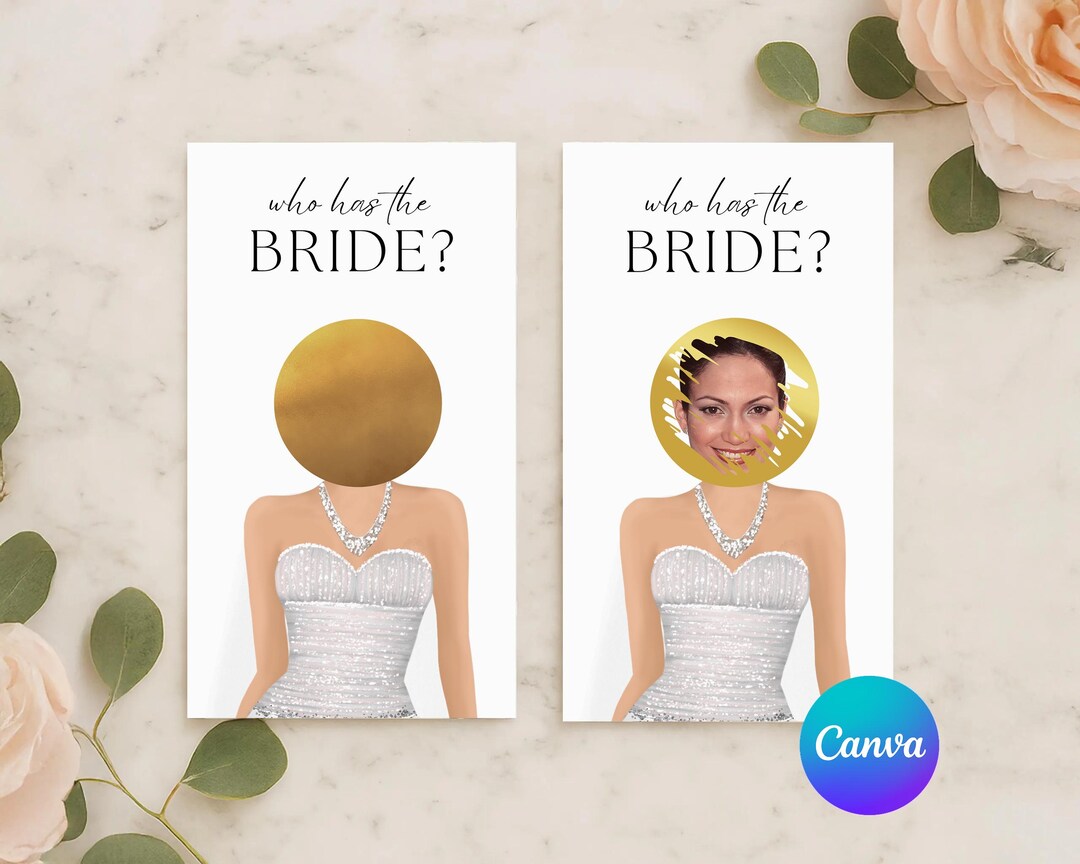Editable Who Has the Bride Game: Scratch-off Bridal Shower Game (canva ...