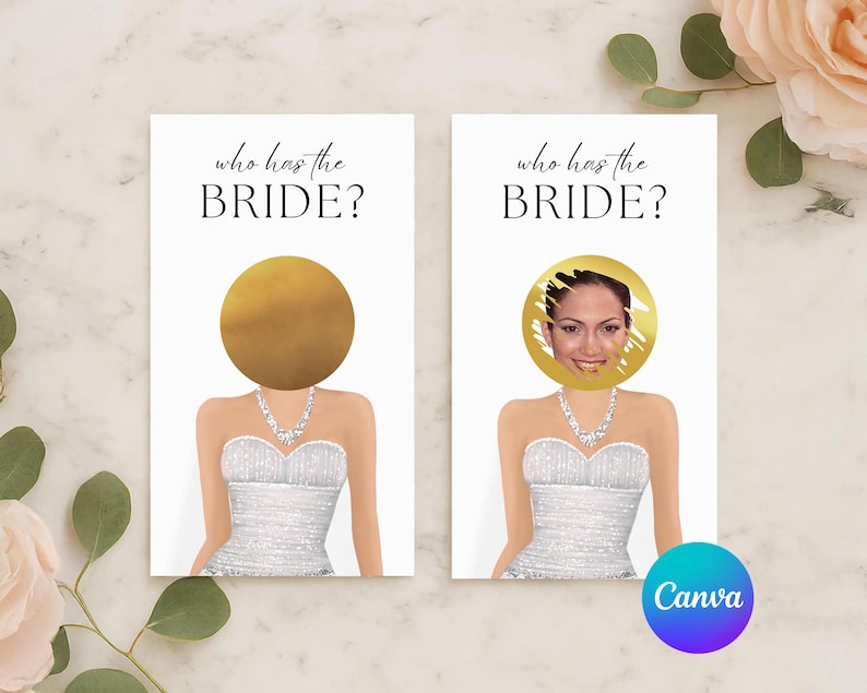 Editable Who Has the Bride Game: Scratch-off Bridal Shower Game (canva ...