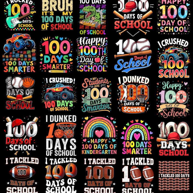 100th Day of School - Etsy