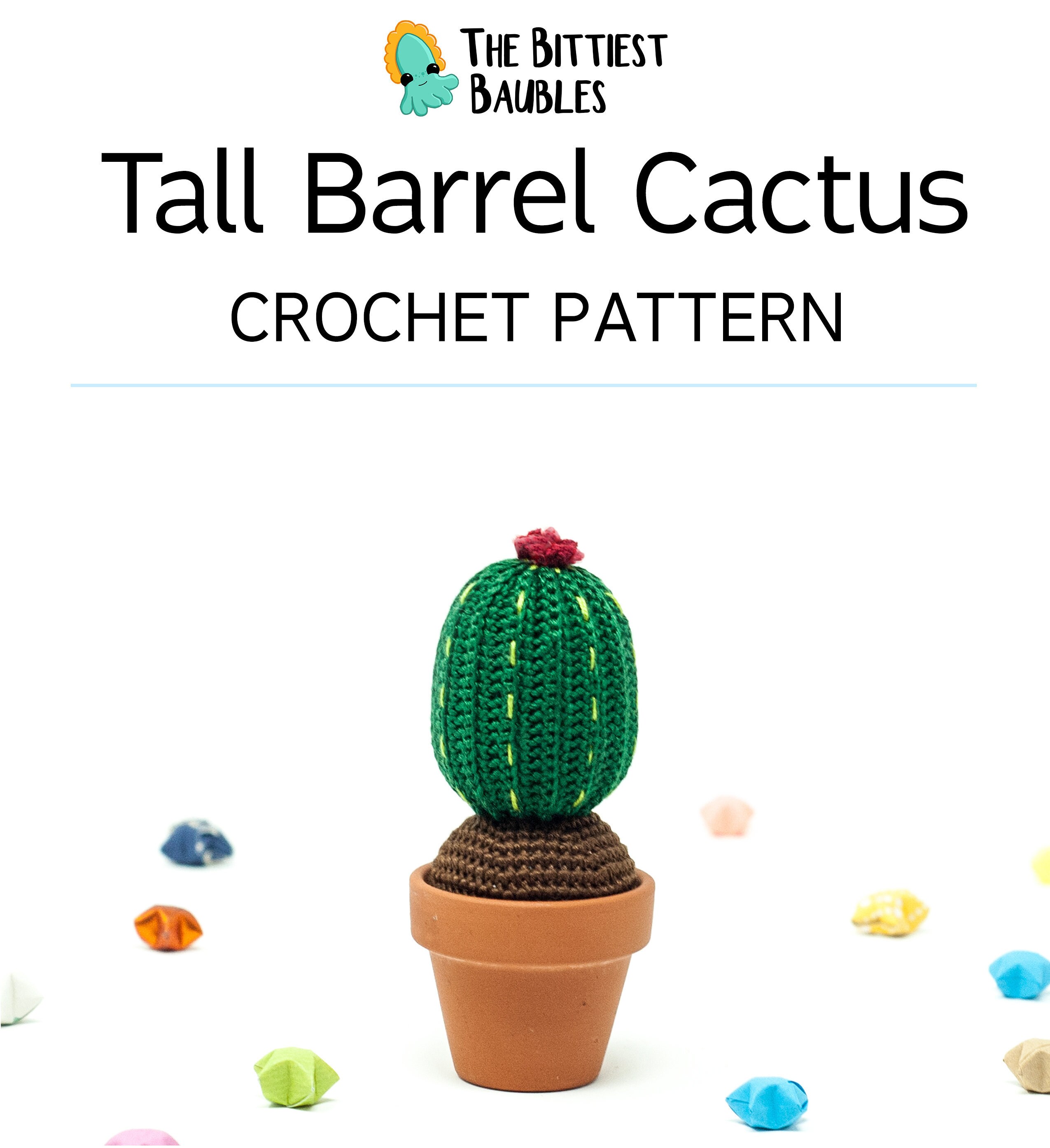 Tall Barrel Cactus PATTERN / DIY Crochet / Amigurumi / | Etsy