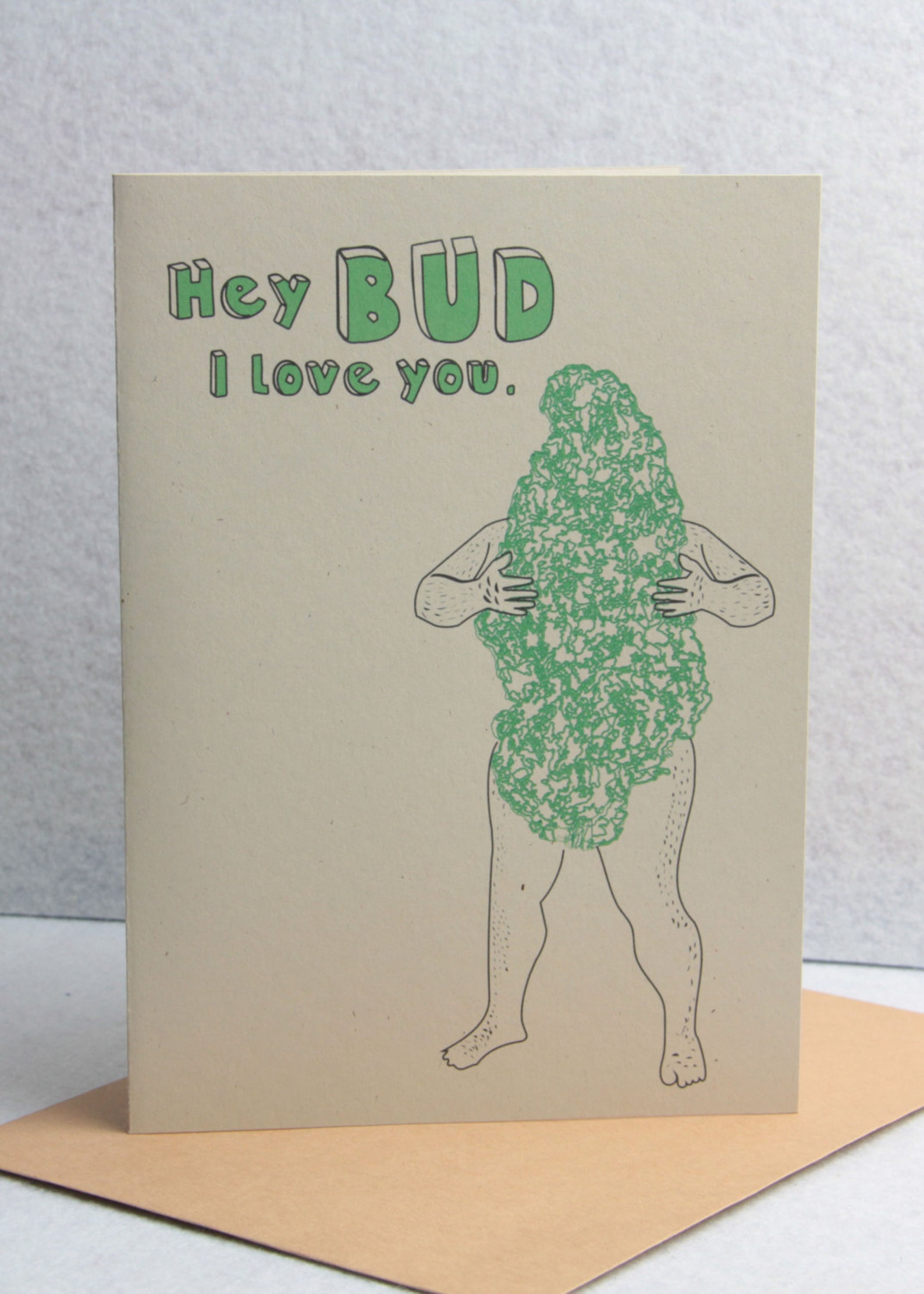 Hey Bud I Love You Greeting Card - Etsy