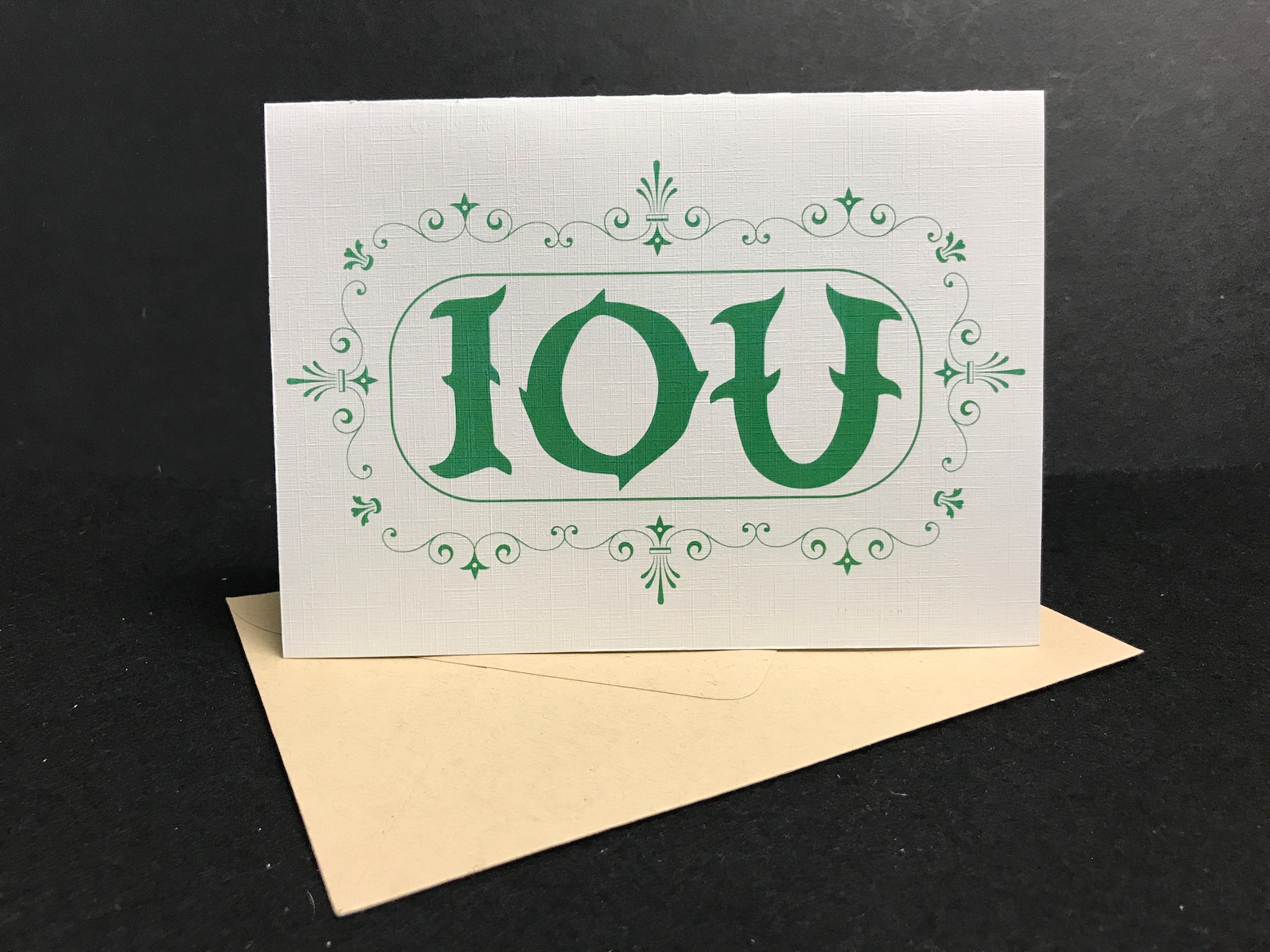 I O U | Greeting Card | I Owe You - Etsy