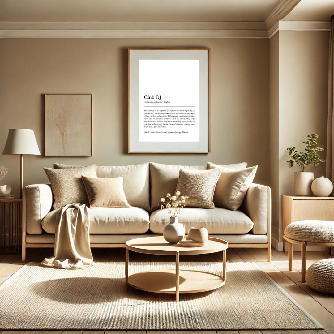 Club DJ Definition Poster | Minimalistische Musik Wandkunst | Digitaler ...