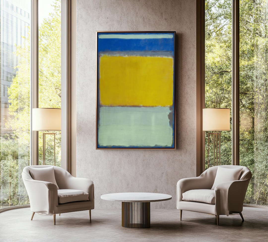 Mark Rothko No. 10 1950 Green, Yellow, Blue Canvas Print - Abstract ...