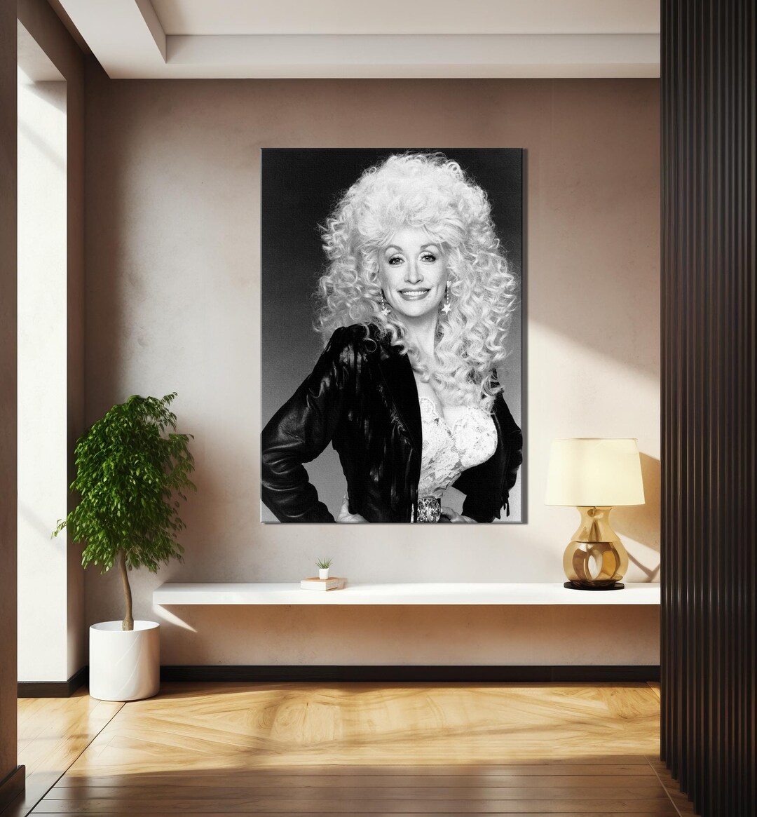 Dolly Parton Black and White Famous Iconic Country Music Singer Poster ...