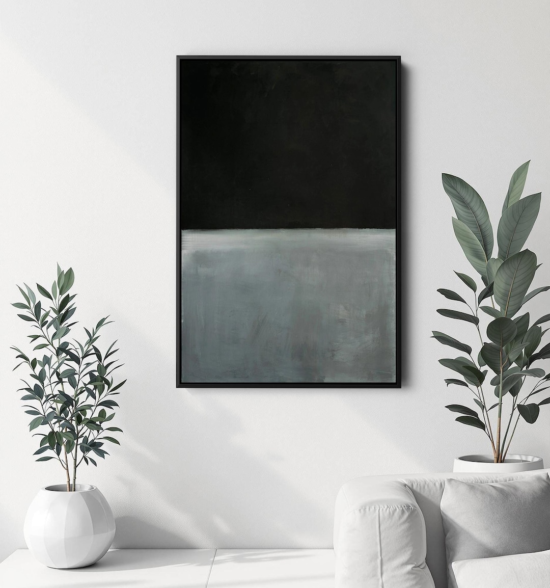 Mark Rothko - Untitled 1969 II Black and Gray Abstract Canvas Print ...