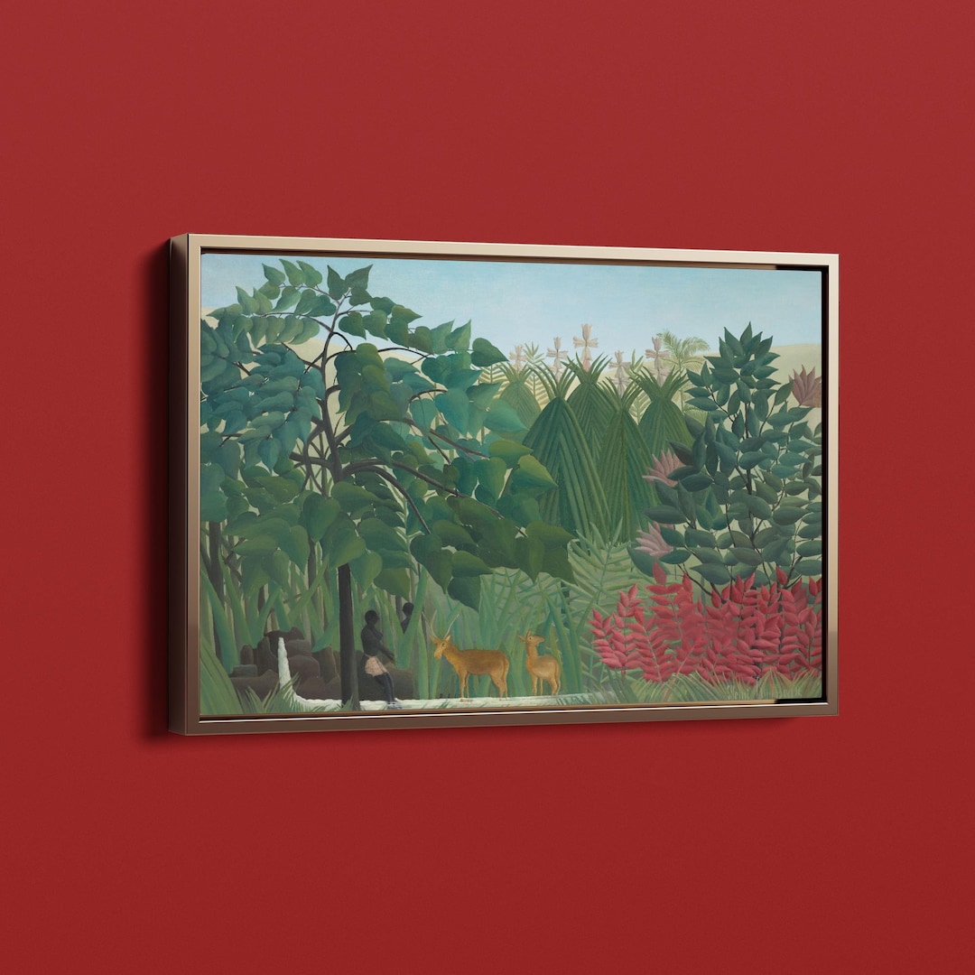 Henri Rousseau 'the Waterfall' Canvas Print - Vintage Jungle Art ...