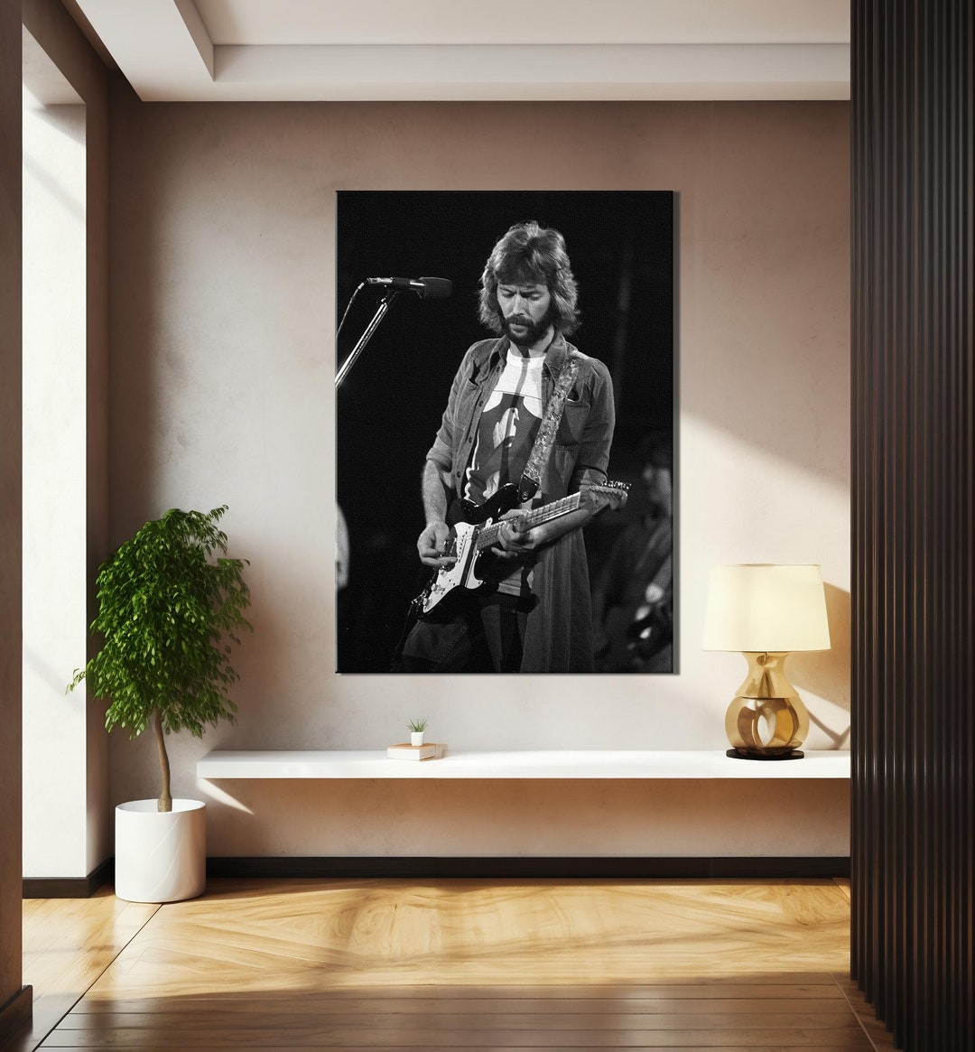 Eric Clapton 1970s Premium Canvas Print ,1960s 1970s 1980s Music Wall ...