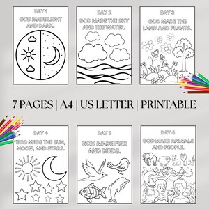 The Creation Story Coloring Pages Printable Christian Kids Activity ...