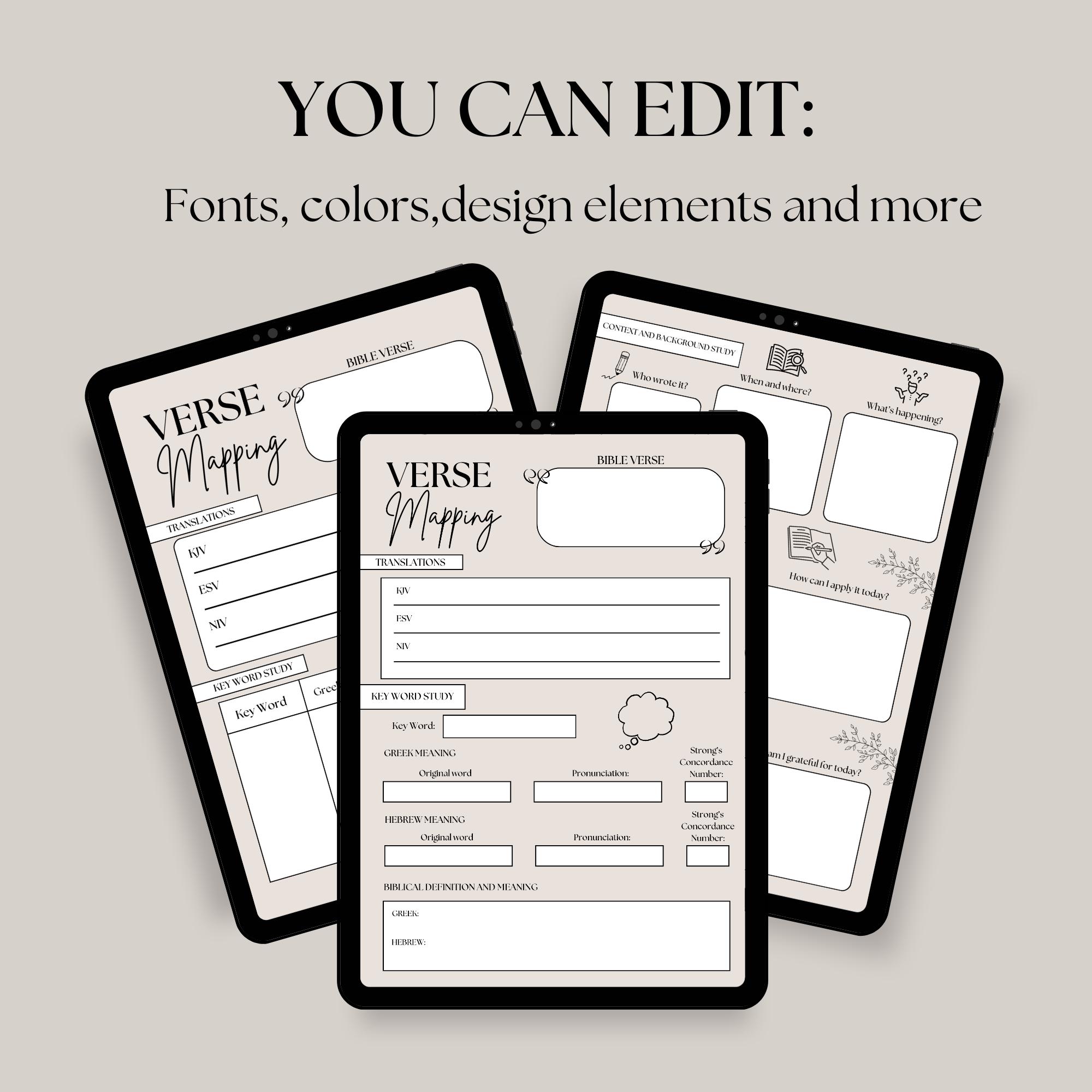 Verse Mapping Template Bible Study Template Bible Verse Mapping ...