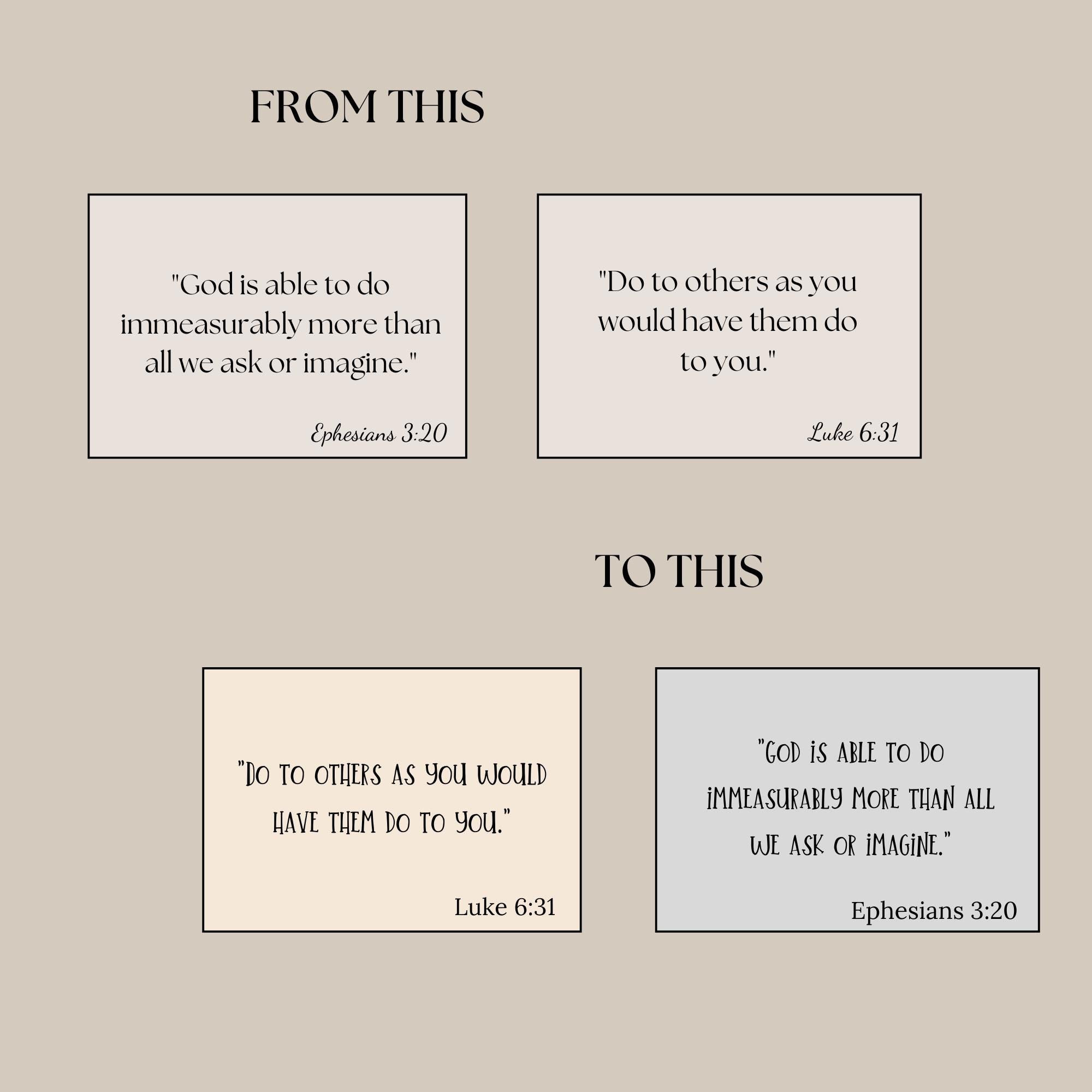 102 Bible Verse Cards Beige Daily Bible Scriptures Printable Bible ...