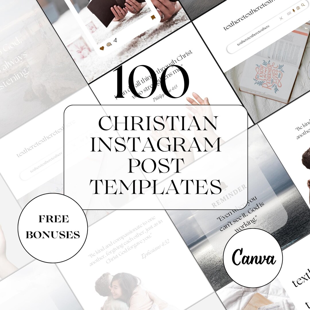 100 Christian Instagram Post Templates Faith Instagram Templates ...