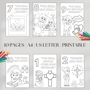 Ten Commandments Coloring Pages Printable Christian Kids Activity ...