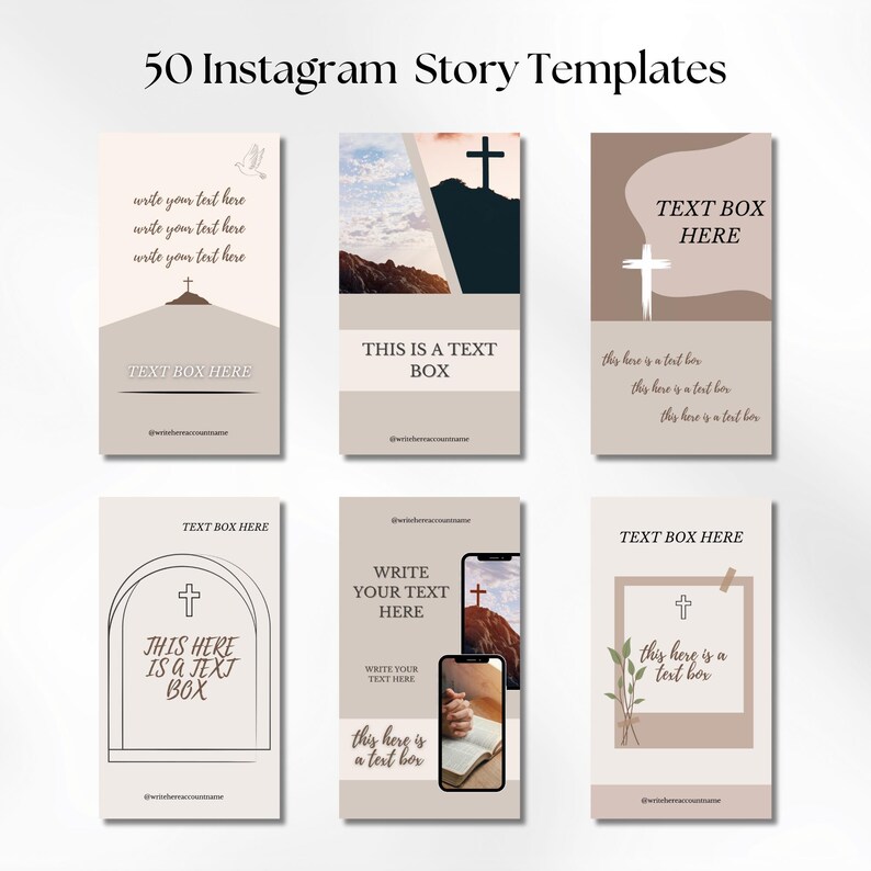 Christian Instagram Story Templates Faith Instagram Templates Editable ...