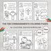 Ten Commandments Coloring Pages Printable Christian Kids Activity ...