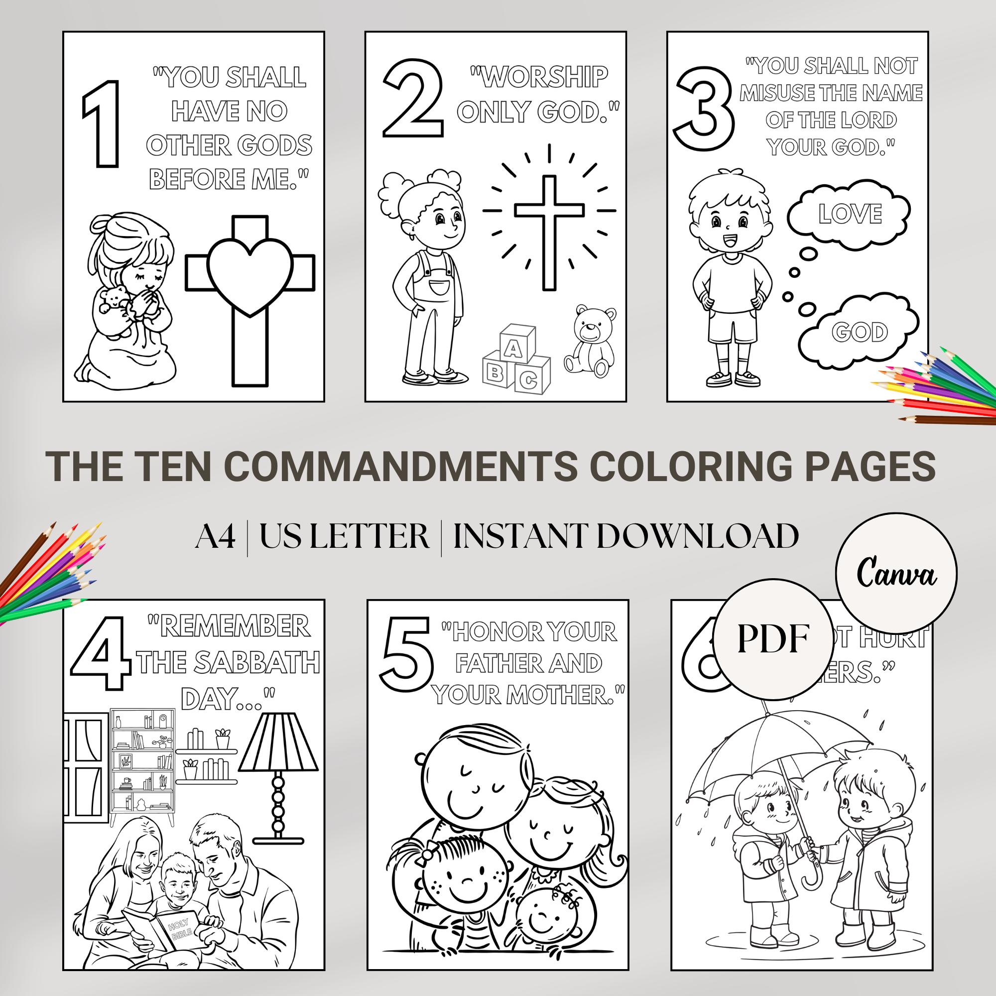 Coloriage Des 10 Commandements
