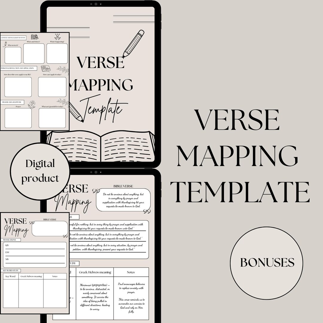 Verse Mapping Template Bible Study Template Bible Verse Mapping ...