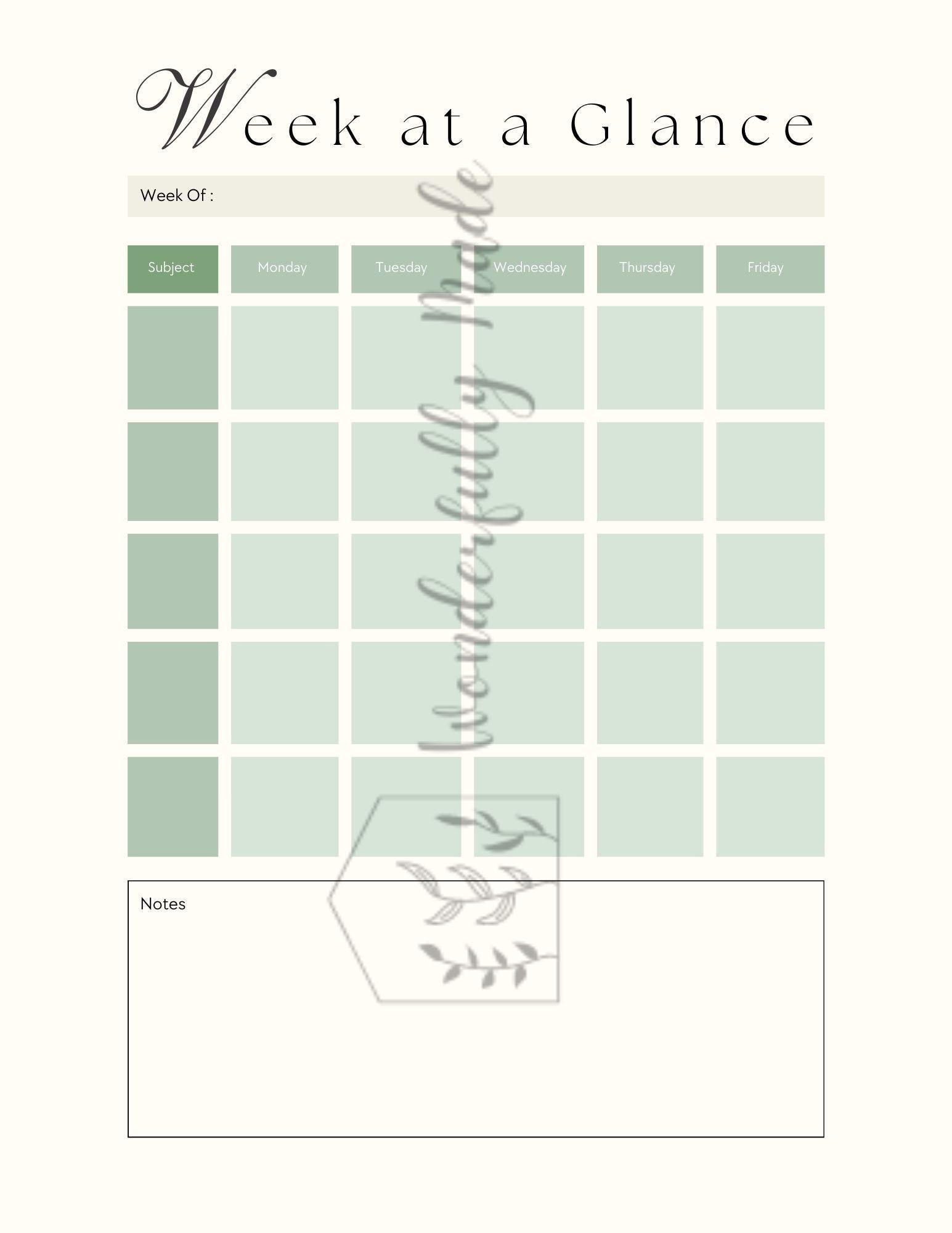 Teacher Simple Lesson Plan Template Bundle - Etsy