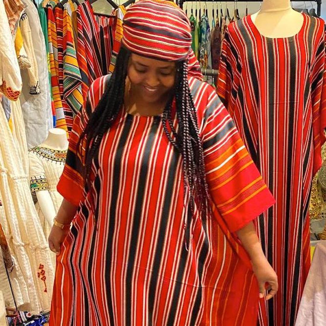 Kunama Caftans | Free Size |traditional Eritrean Kani Dress | Modern ...