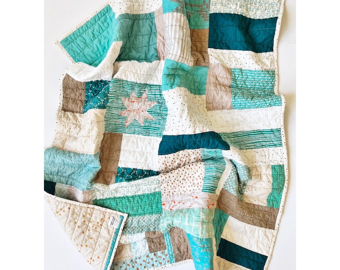 Modern Patchwork Quilt, Modern Baby Quilt, Baby Quilt, Patchwork Quilt ...