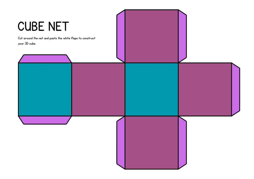 3D Shape Nets Activity 4th, 5th, 6th Grade Cutout 3D Shapes Craft ...