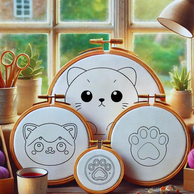 Punch Needle Cat - Etsy