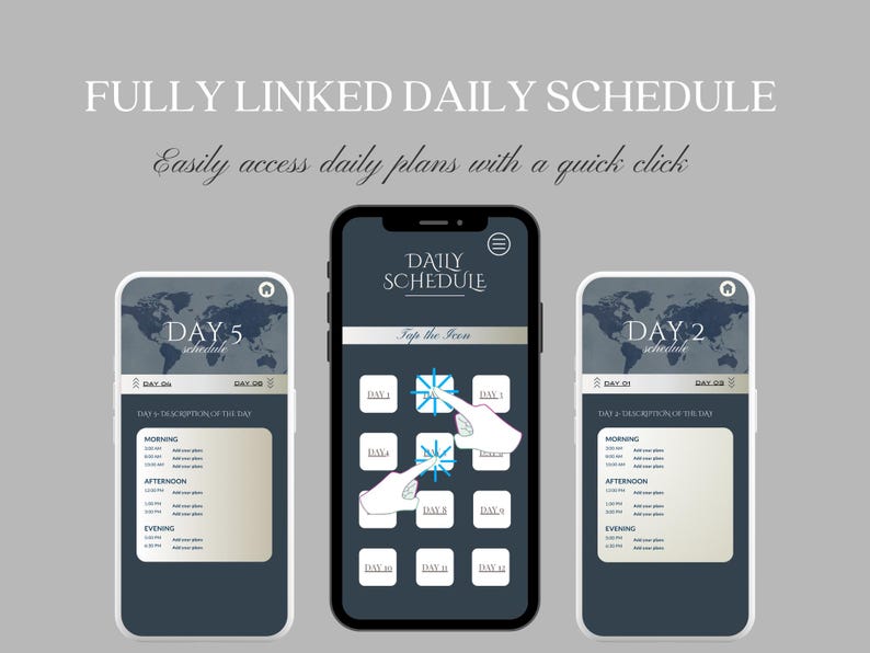 Travel Itinerary Template | Mobile Itinerary | Travel Schedule | Trip ...