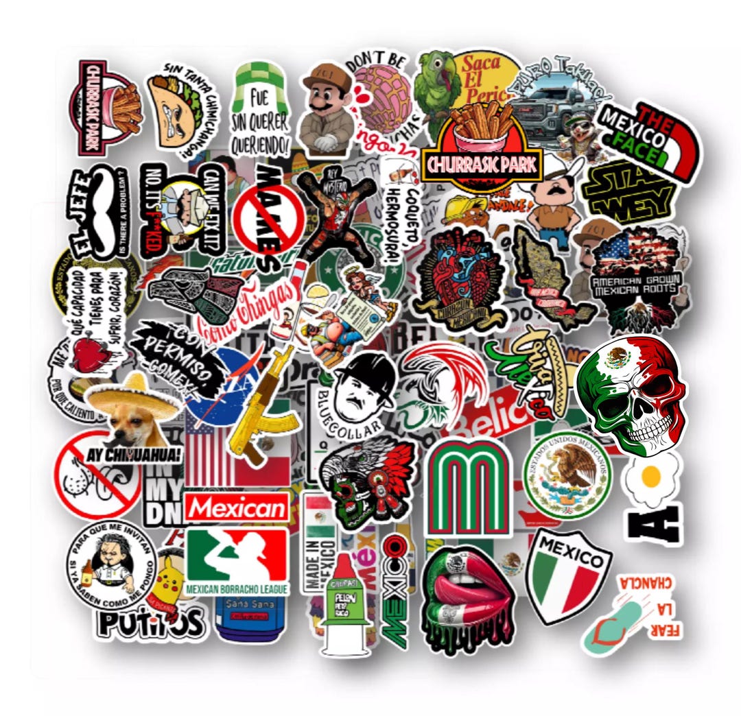 Funny Mexican Stickers: Humor & Culture Vinyl Decals - 100 Pack - Etsy