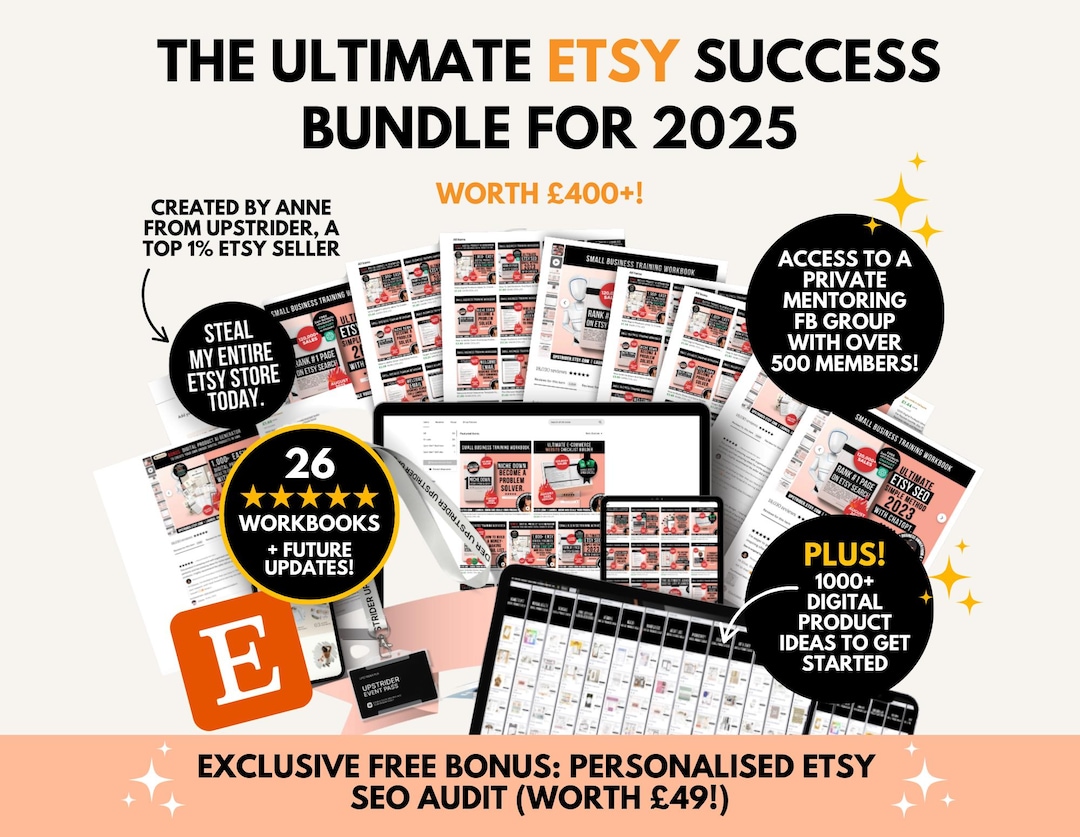 Ultimate Etsy Success Bundle 2025 : How to Sell on Etsy | Etsy SEO ...