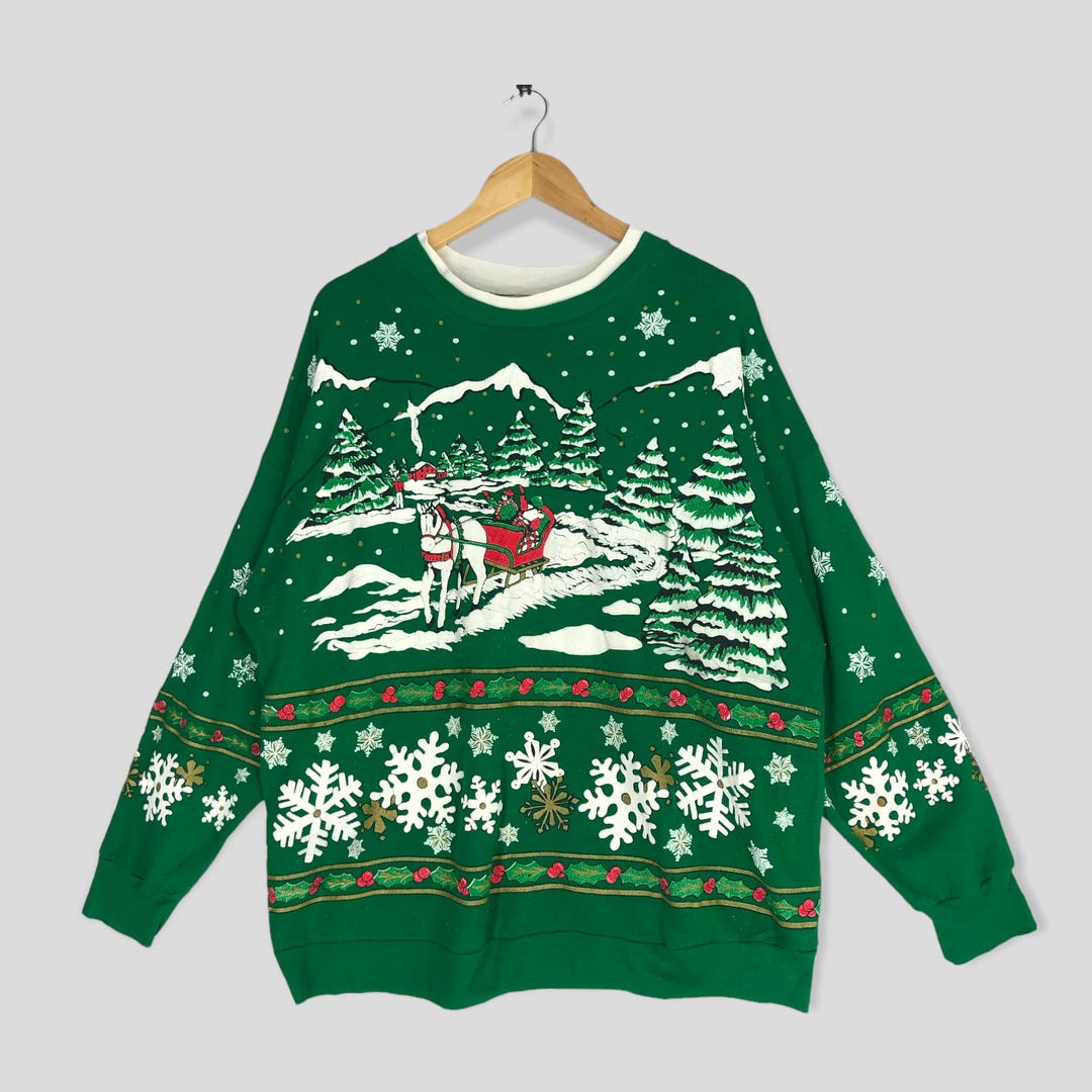 Vintage 70s 80s Nutcracker Ugly Christmas Sweatshirt Nutcracker Sweater ...