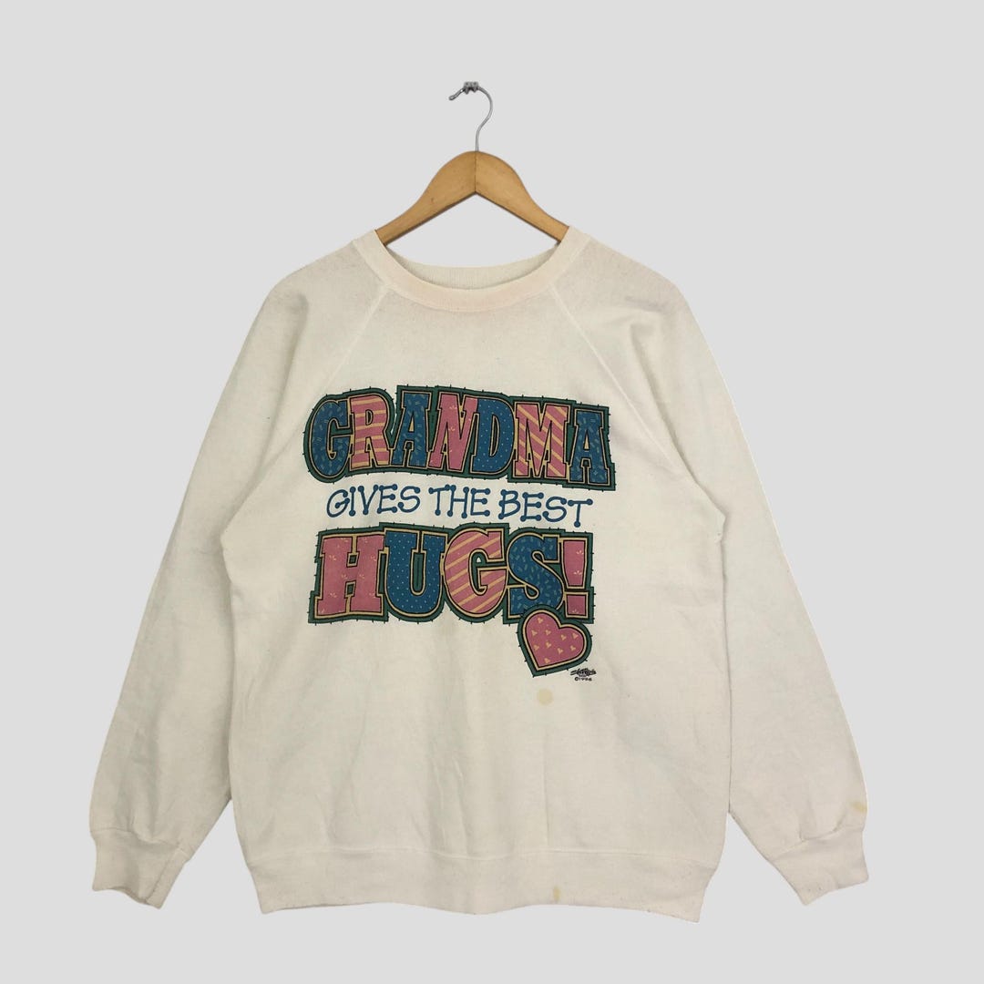 Vintage 90s Grandma Hugs Graphic Sweatshirt, Size L - Etsy