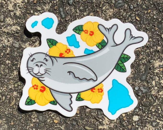 HAWAII Hawaiian Monk Seal Vinyl Decal Seal Sticker Hawaii Sticker ...