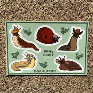 Slugs With Hats Cute Kiss-cut Vinyl Sticker Sheet Volume 1 - Etsy