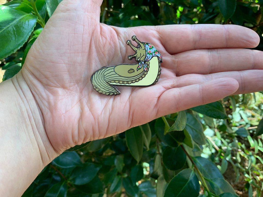 Babushka Slug With a Headscarf Beautiful Hard Enamel Pin - Ridiculous ...