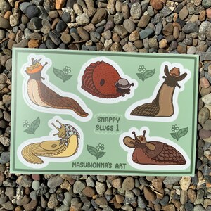Slugs With Hats Cute Kiss-cut Vinyl Sticker Sheet Volume 1 - Etsy